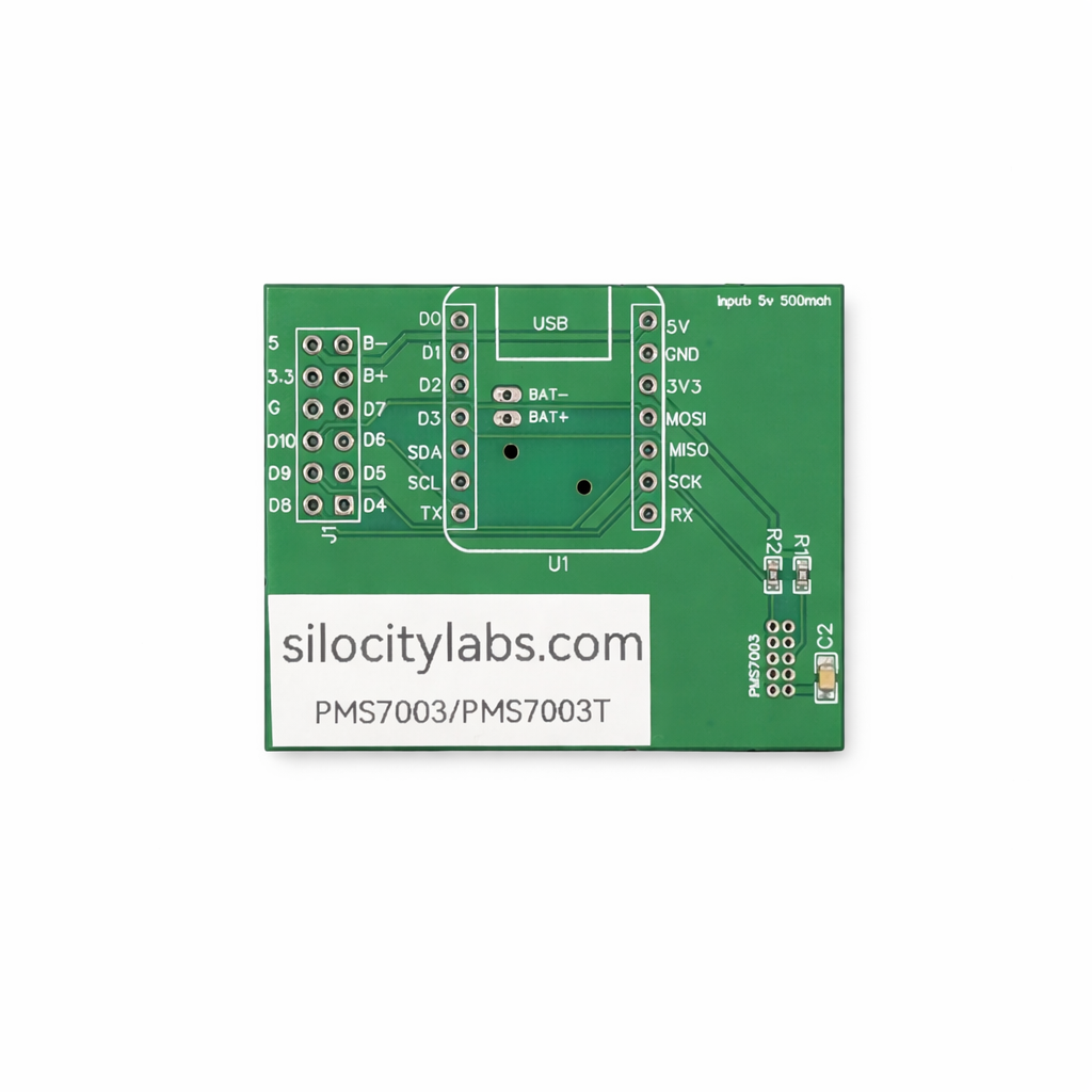 Xiao ESP32 PMS7003 / PMS7003T Adapter PCB (Bare Board) – SiloCityLabs